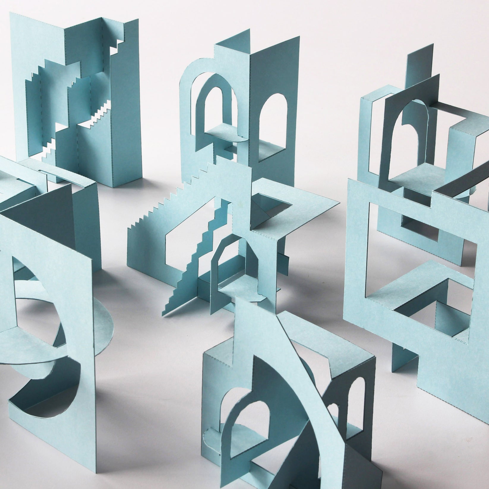Architecture Set no.1-DIY cut and fold paper art projects – NO-BU-RU