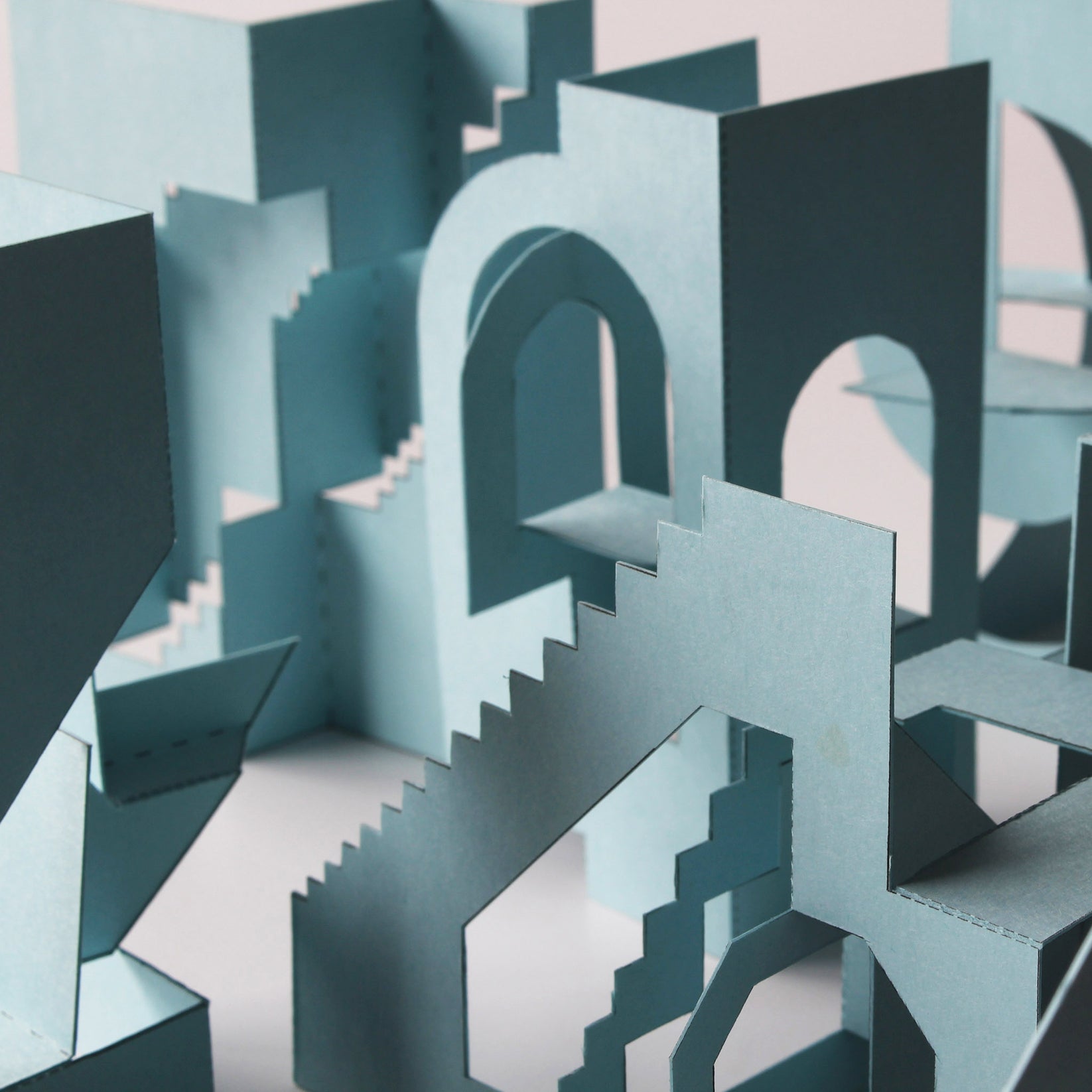 Architecture Set no.1-DIY cut and fold paper art projects – NO-BU-RU